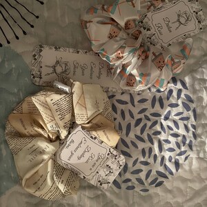 Aged Book Pages Cotton Scrunchie Book Cotton Hair Scunchie - Etsy