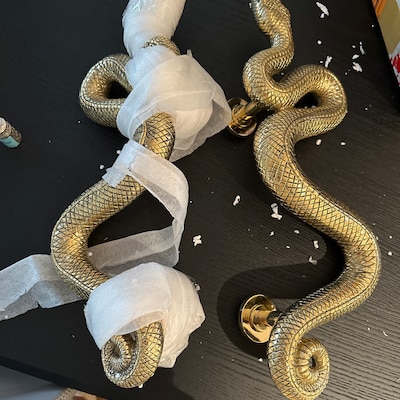 2 Heavy Brass Ring Pull BANGER 17cm Vintage Old Style Hand Fist Door ...