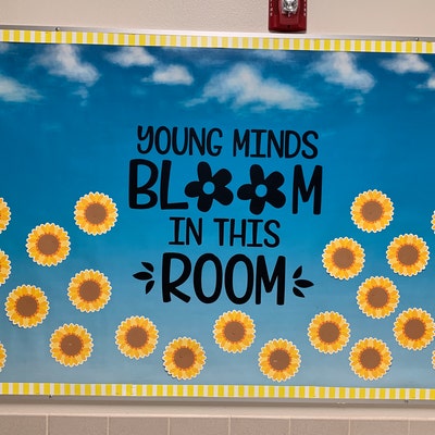 Young Minds Bloom in This Room Decal Vinyl Decal for Classroom Door ...