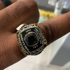Custom Text and Color Championship Ring Football Baseball - Etsy