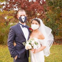 Bride and Groom Cotton Face Mask With Filter,face Mask Wedding,set of ...