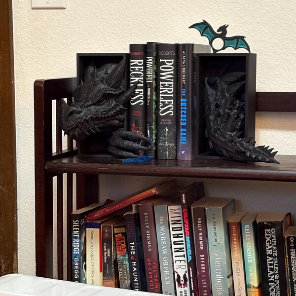 Emerging Phoenix Bookend/book Nook | Bookish Decor | Unique 3D Printed ...