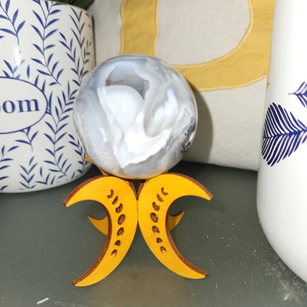 Interlocking Moon Sphere Stands, Moon Phase Sphere Holder Display Stand ...