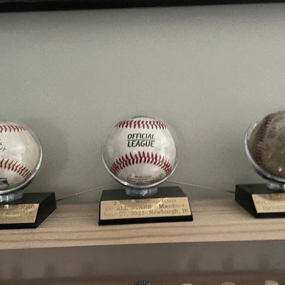 Custom Engraved Softball Holder Display Case With Free - Etsy