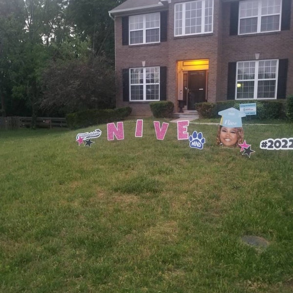 Personalized Graduation Yard Sign Letters 18", Custom Graduation Yard ...