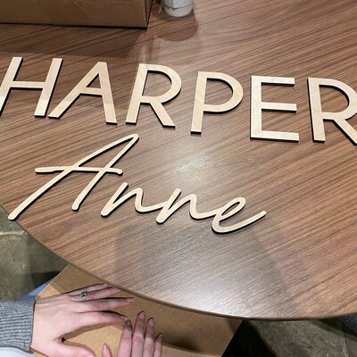 Name Cutouts for Nursery, Wooden Letters, Name Sign, Baby Shower Decor ...