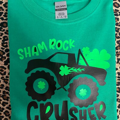 Shamrock Crusher SVG, Boys St Patrick Day SVG, Shamrock Monster Truck ...