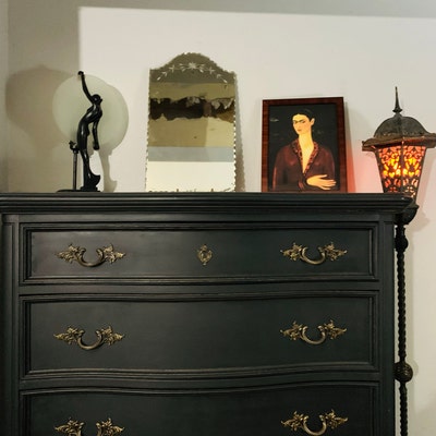 AVAILABLE Free Shipping Dixie Boudoir Matte Black Chic Highboy Chest ...