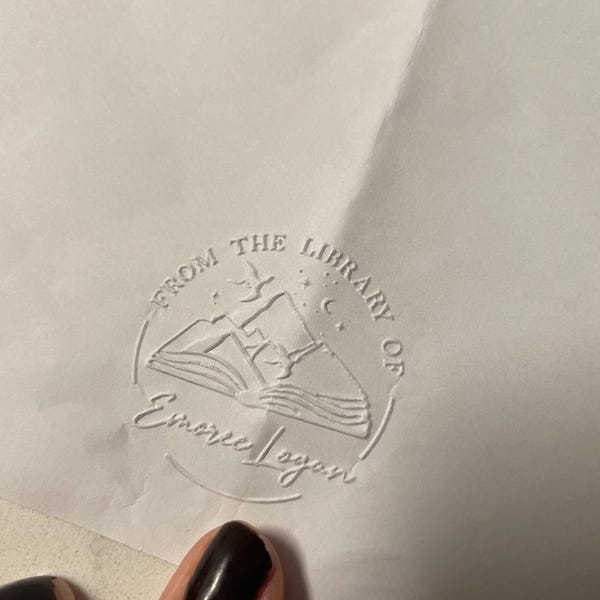 CUSTOM EMBOSSER, Library Design, Personalized Book Embosser, Book ...