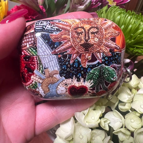 AirPod Case Vintage Mosaic Collage Accessories Girly Cute Gold Sun 2nd ...