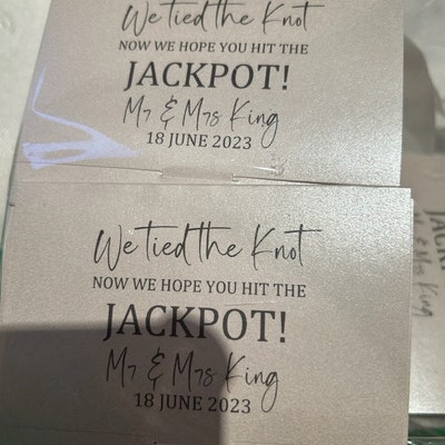 Wedding Favour Idea. Scratch Card Holder. Lottery Ticket Wallet ...