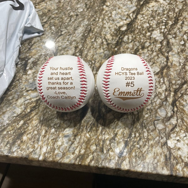 Personalized Baseballs, Team Balls, League Balls, T-ball, Tee Ball ...