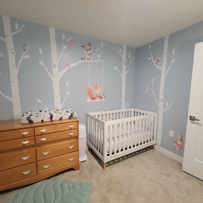 AILEEN Border Frame Nursery Decor Watercolor Flowers Pink Blue Pastel ...