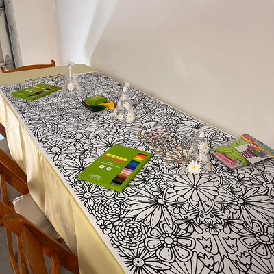 GIANT Flower Mandala Coloring Poster 72 X 30 Premium Coloring Paper for ...