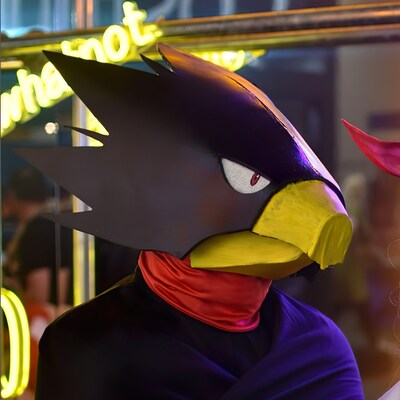 Tokoyami Cosplay Mask Moving Jaw Pattern/template - Etsy