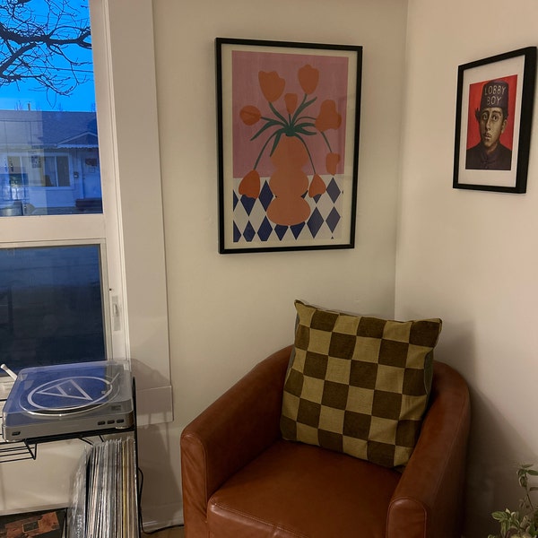 Tulips Vase Painting Poster | PRINTABLE Wall Art | Pink Minimalist ...