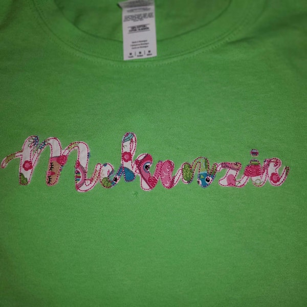 Summer Raggy Script Applique Machine Embroidery Font Alphabet - 4 Sizes ...