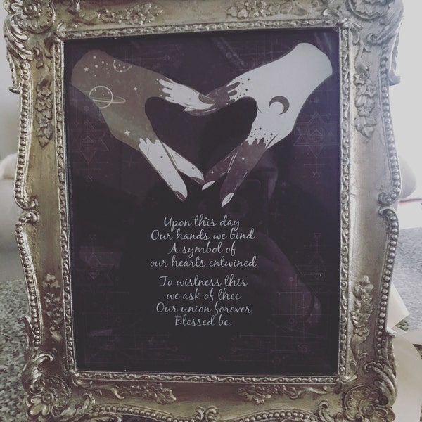 Handfasting Blessing Poem. Availble in 2 Print Sizes - Etsy
