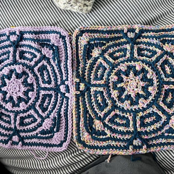 Mosaic Aura Crochet Square Pattern: Overlay Technique (PDF Pattern) - Etsy