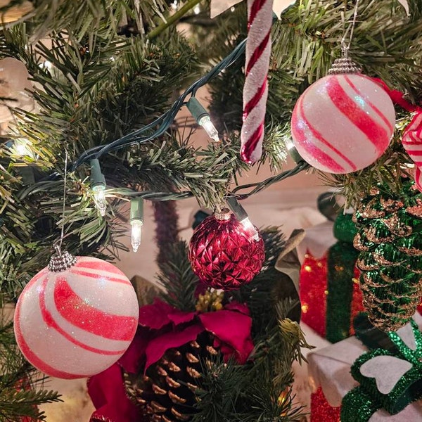 Glitter Trees, Pink Glitter, Christmas Decor, Winter Decor, White ...