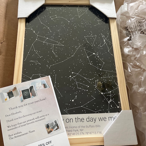 Custom Star Map - Unique Romantic Gift for Him or Her - Personalized ...