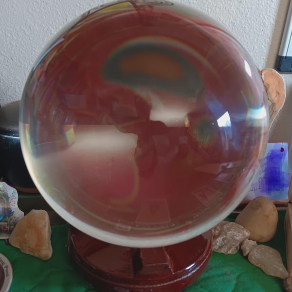 BLACK OBSIDIAN SPHERE Large Gazing Crystal, Magic Scrying Orb ...