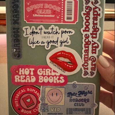 Hot Girls Read Books Sticker Holographic Waterproof Kindle Laptop Funny ...