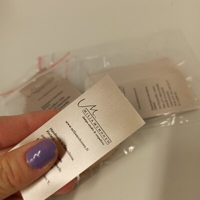 Beige Logo Labels, Custom Beige Satin Sewing Craft Show Tags - Etsy