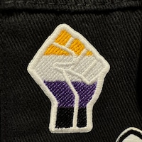 Progress Pride Flag Embroidered Patch LGBT Gay Queer Trans Hook and ...