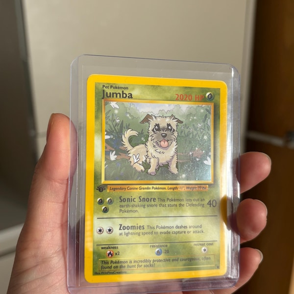 Holographic Pokémon Card - Etsy