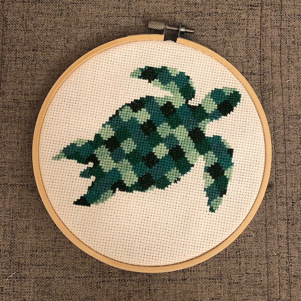 Geometric Turtle Cross Stitch Cross Stitch Pattern Downloadable Instant ...