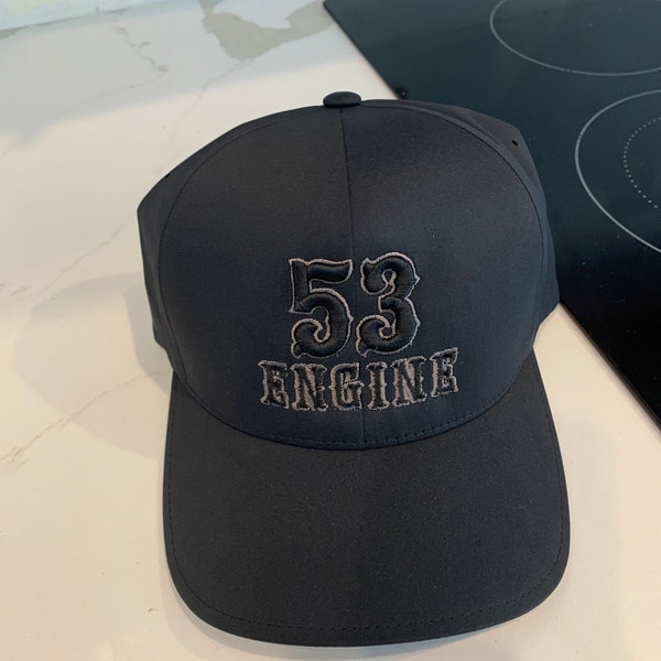 Free Personalization Blacked Out 3D Numbers Firefighter Engine Hat ...