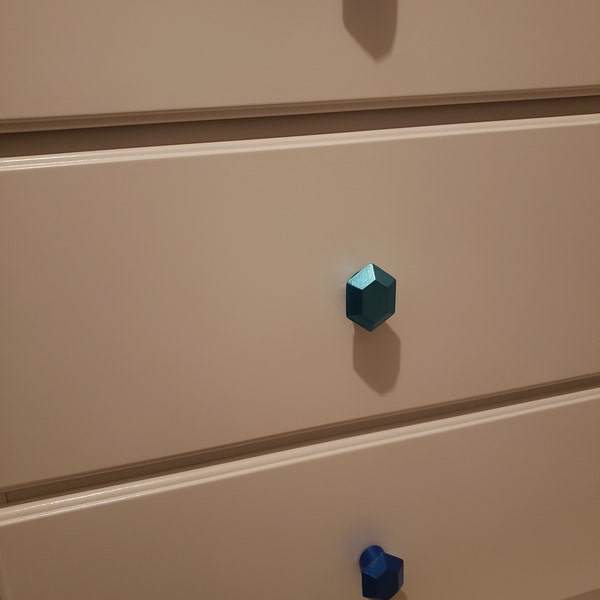 Rupee Furniture Knobs | Legend of Zelda Metallic Gemstone Drawer Knobs ...