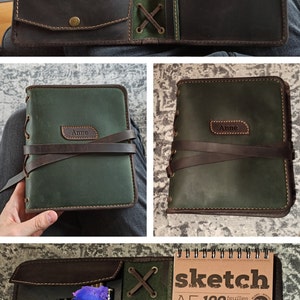Handmade Leather Sketchbook Cover A4 Leather Artist Sketch - Etsy