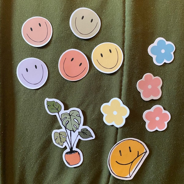 Mini Smiley Face Stickers - Etsy