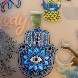 Sticker Hamsa Hand for Luck Beautifully Colored Laptop Sticker - Etsy