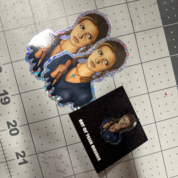 Buffy the Vampire Slayer Sticker, Buffy Summers Sticker, Glitter ...