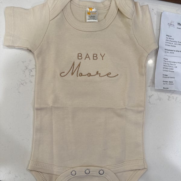 Embroidered Onesies® Brand, Personalized Baby Girl ONESIES® Brand ...