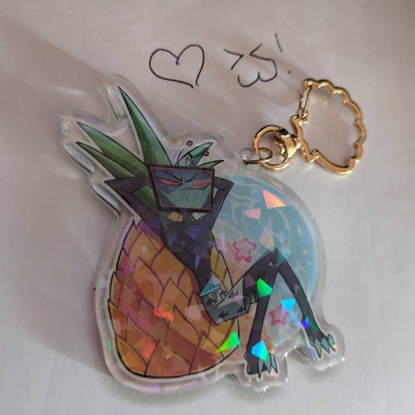 Hazbin Hotel Summer Keychain Vox Alastor and Lucifer - Etsy