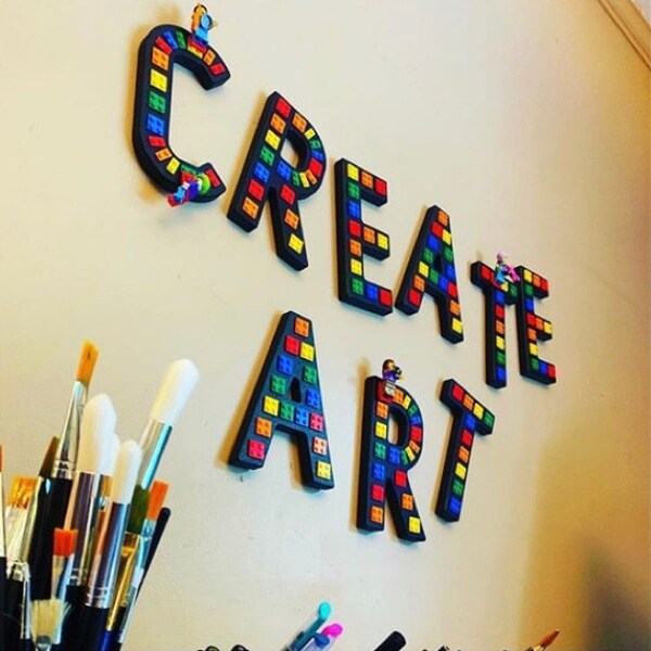 Black "brick Script" Wall Letters, Embedded With Real Bricks. - Etsy