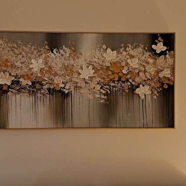 Original 3D White Minimalist Textured Wall Art Triptych Ocean Wave Painting on Canvas Neutural ...