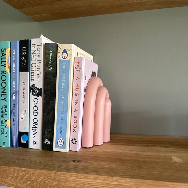 Arched Colourful Bookends, Pastel Teal Orange Plum Book Holders, Modern ...
