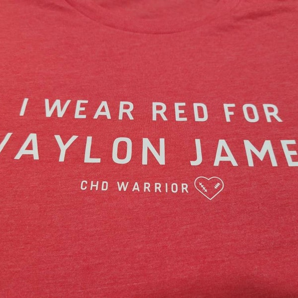 CHD Awareness Wear Red Shirt Heart Warrior Gift Heart Surgery Gift CHD ...