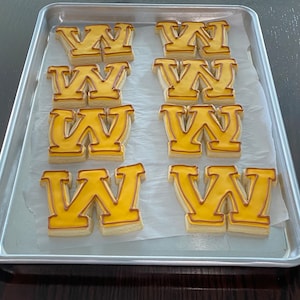 Varsity Letter W Cookie Cutter/multi-size/wide Design - Etsy