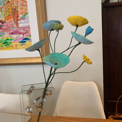 Paper Mache 3D Wall Art Panel, Wall Decoration, Paper Mâché Abstract ...