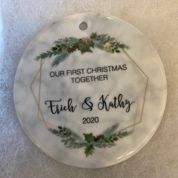Personalized First Christmas Together Ornament - Gift for the Couple ...
