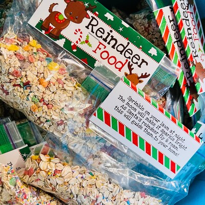 REINDEER FOOD Bag Topper Christmas Favors Printable Bag Toppers Treat ...