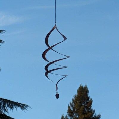 9 Hanging Pounded Copper Kinetic Wind Sculpture - Etsy