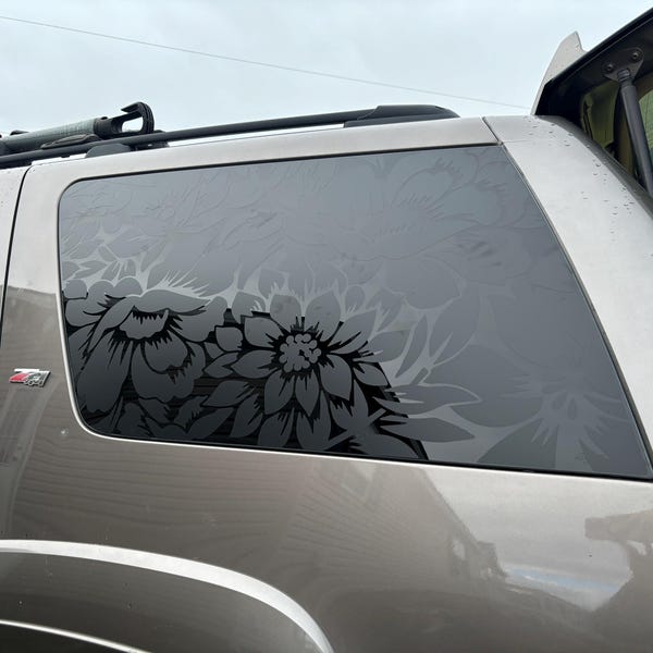 Fits 2011-2019 Ford Explorer Rear Side Windows Sunflowers Floral Decal ...