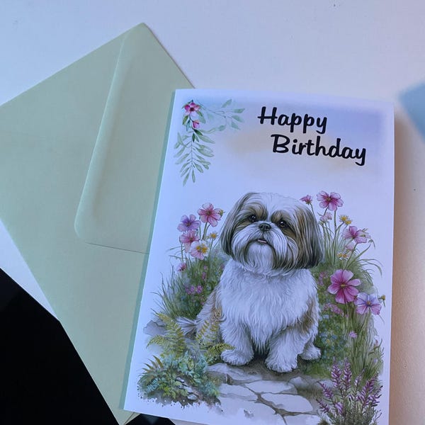Cavapoo / Doodle Dog happy Birthday Card 6 X 4 With Envelope Blank ...